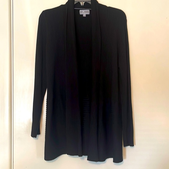 JM Collection | Sweaters | Black Open Front Long Cardigan Length Is 29 ...